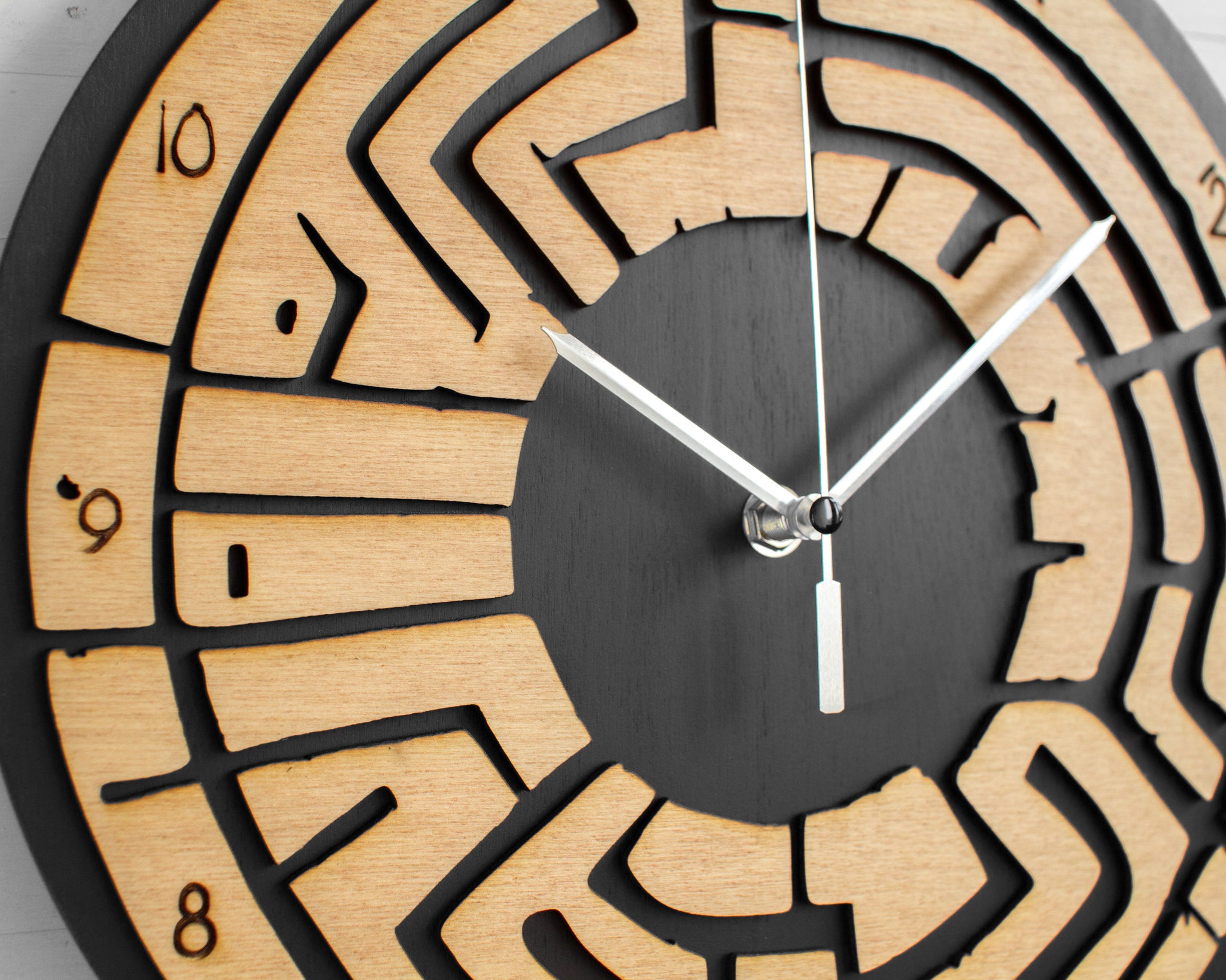AI MIND v1.5 laser cut wall clock – Paladim Studio